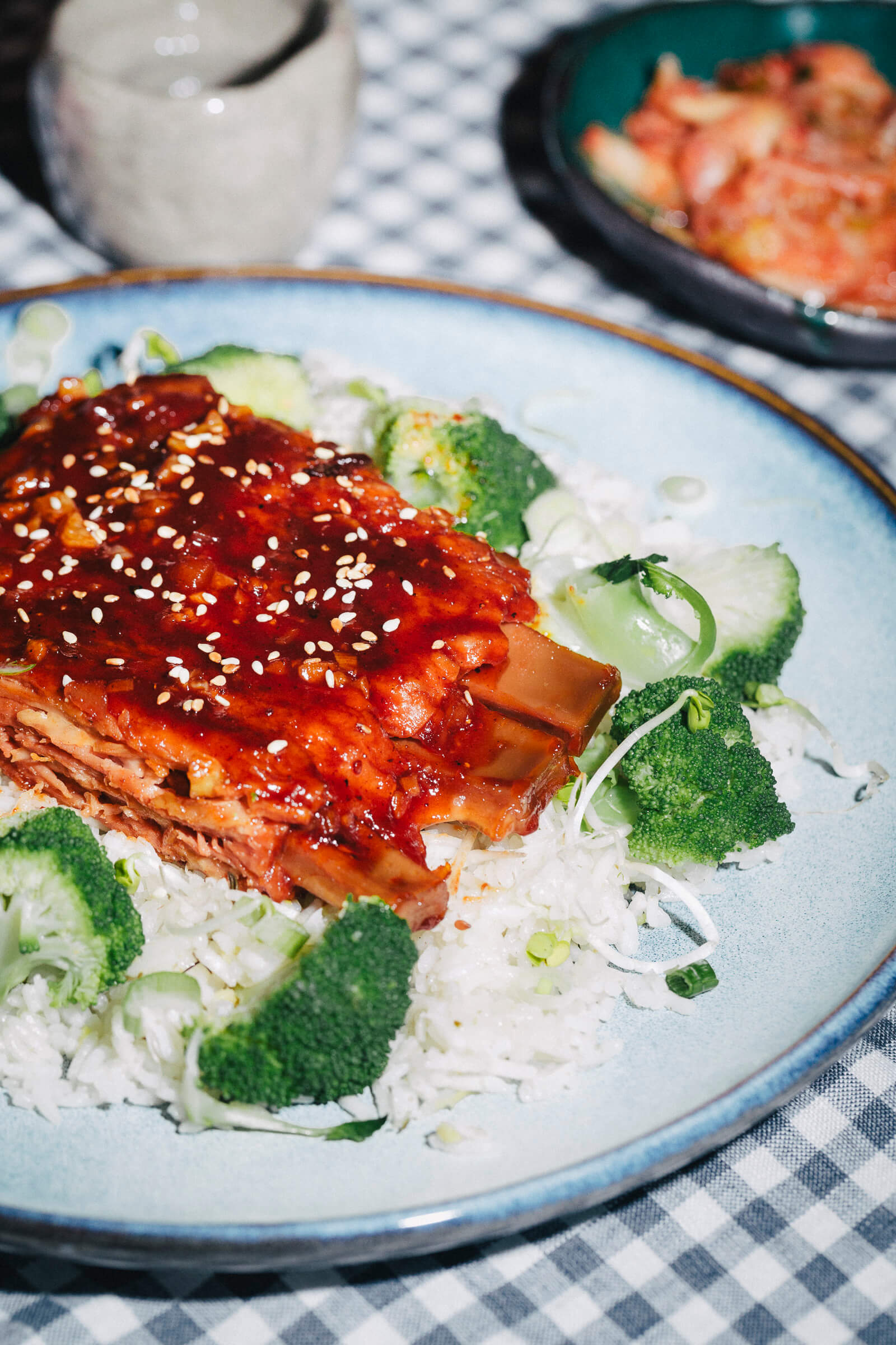 Chinese-Style Vegan Ribs with Coconut Rice | Juicy Marbles Recipe