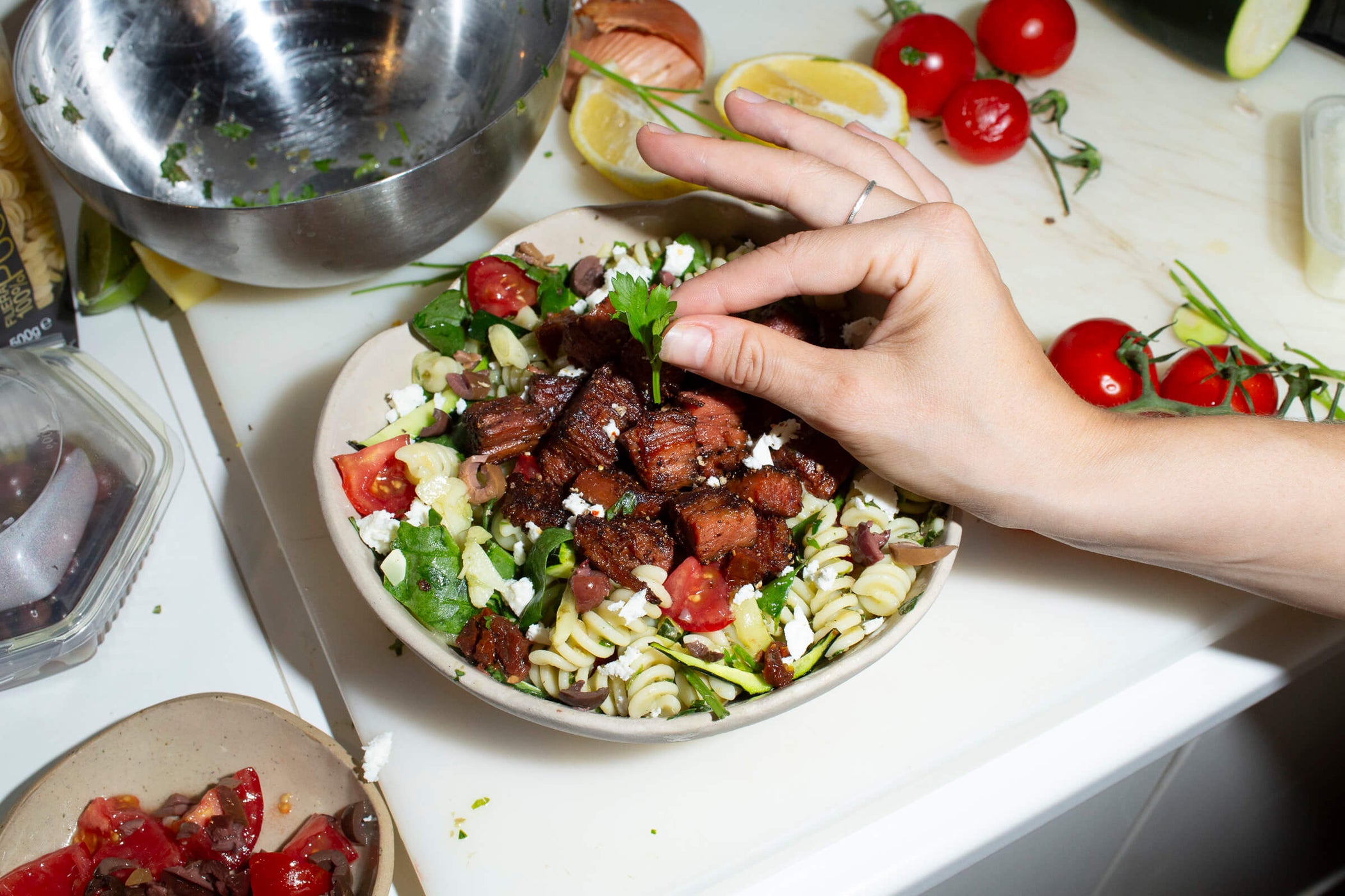 Plant-Powered Lemon-Caper Salad | Juicy Marbles
